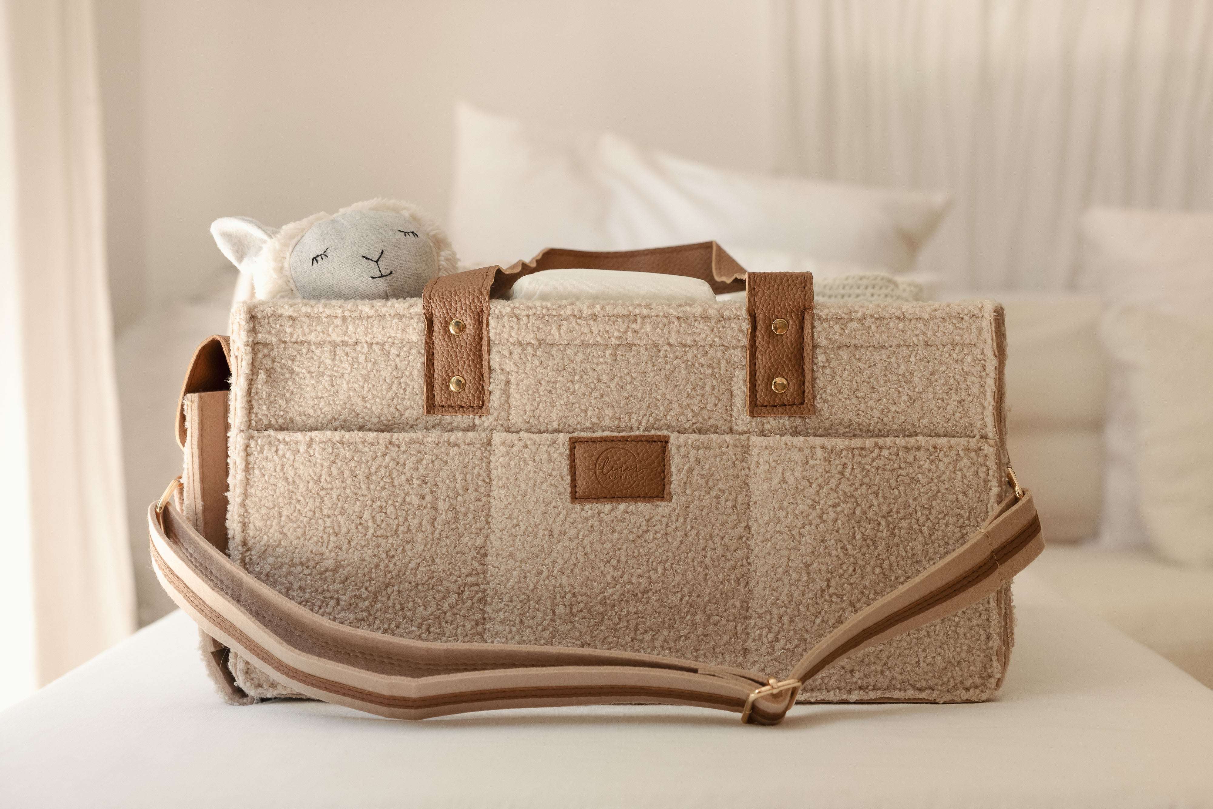 Nappy Caddy XL- Nude Tan – Linen Label