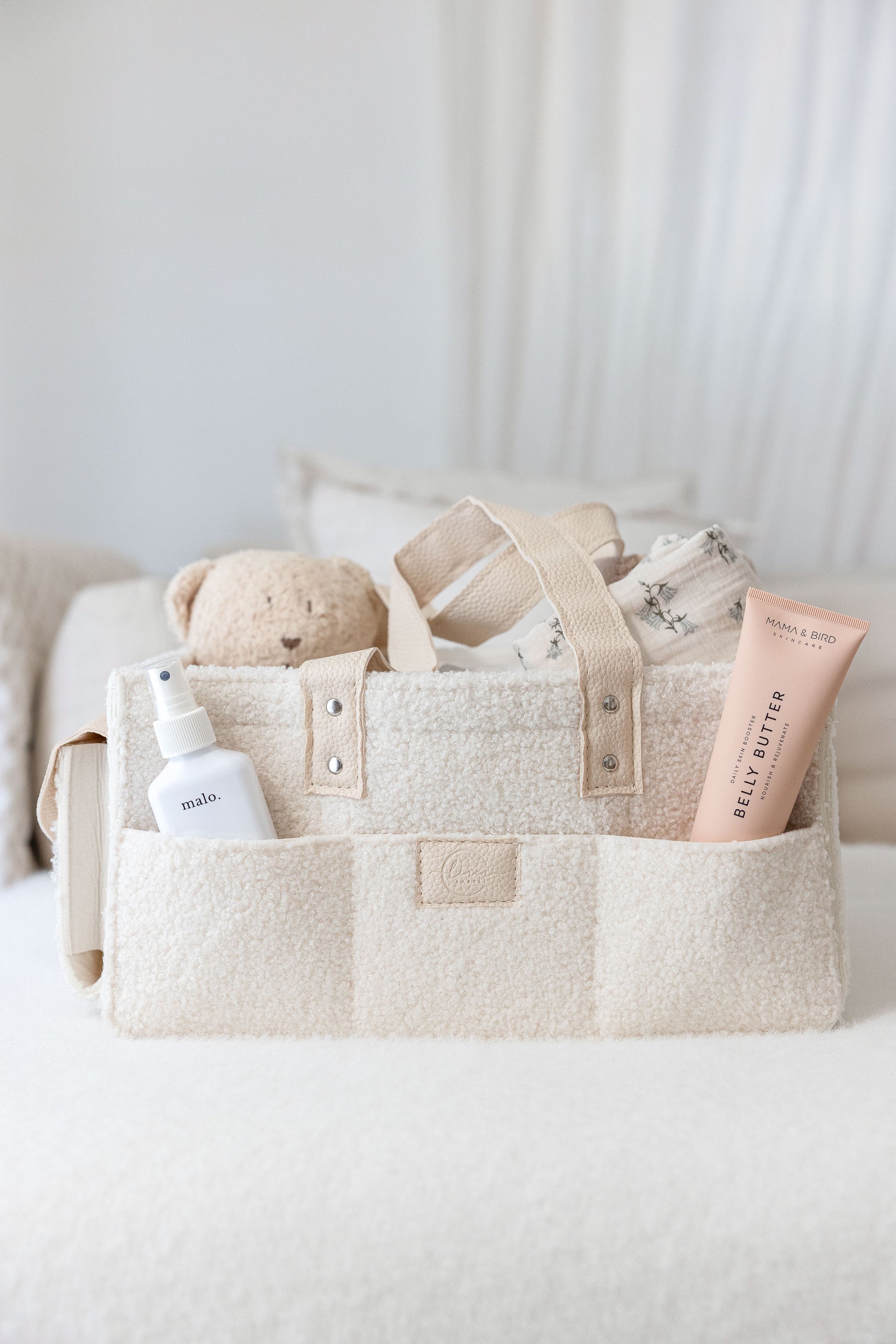 Nappy Caddy | Baby Diaper Caddy & Nursery Organiser – Linen Label