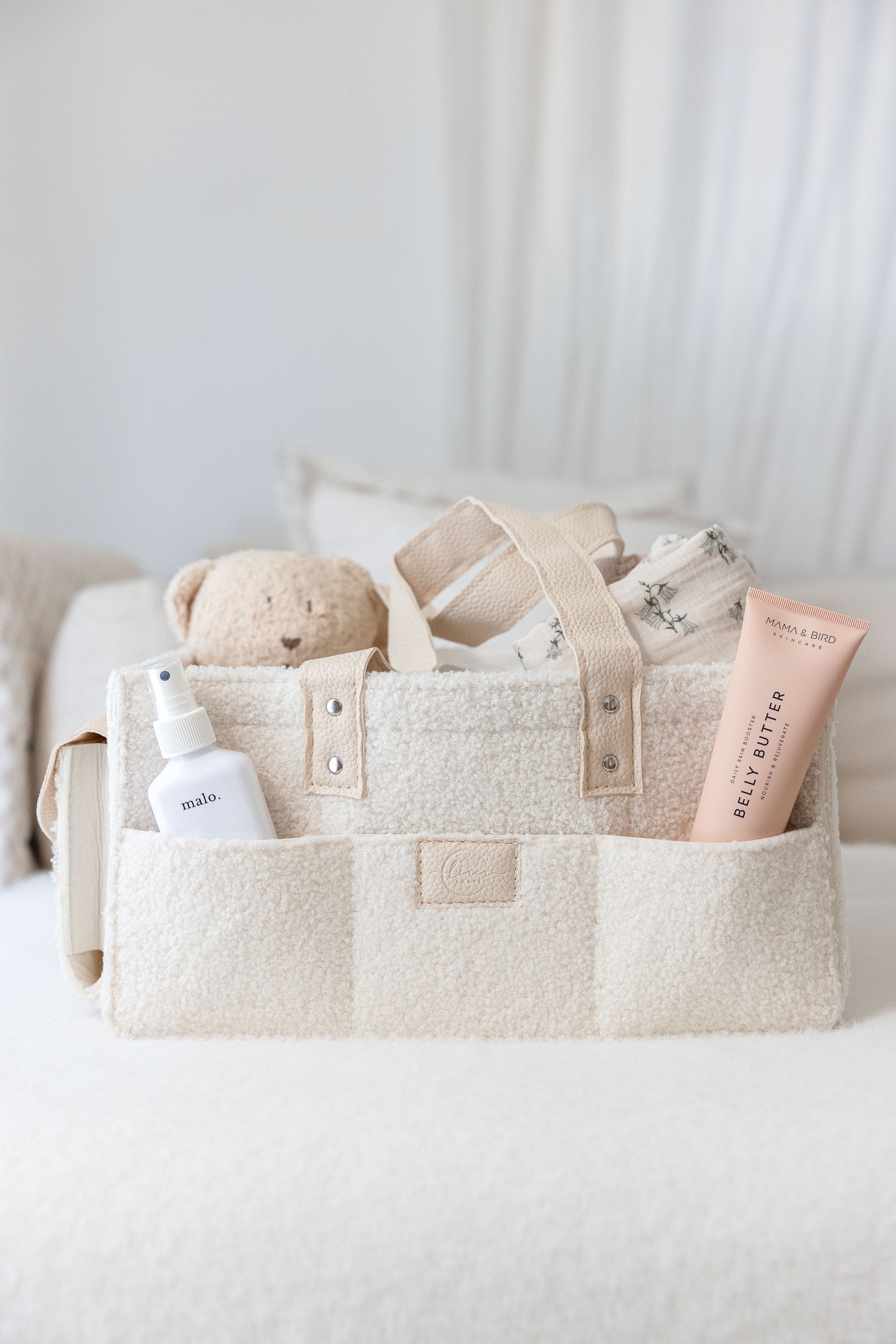 Nappy Caddy | Baby Diaper Caddy & Nursery Organiser – Linen Label