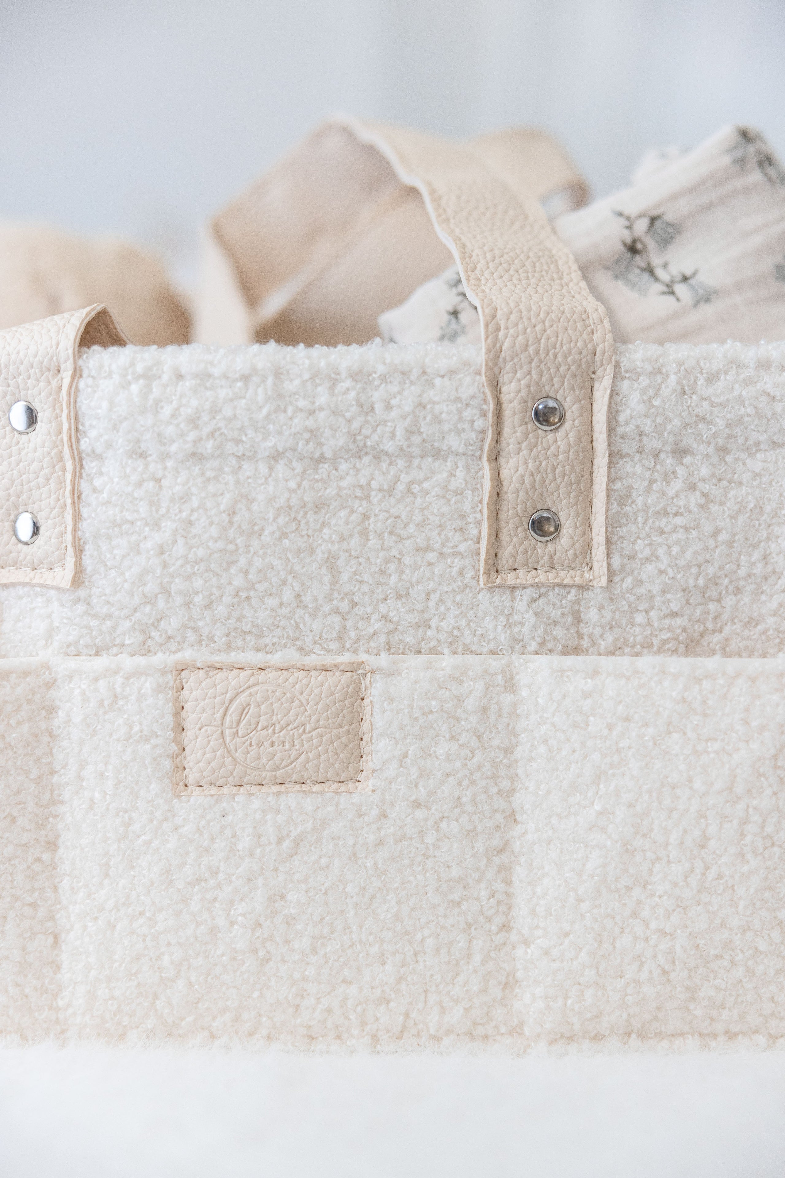 Nappy Caddy | Baby Diaper Caddy & Nursery Organiser – Linen Label