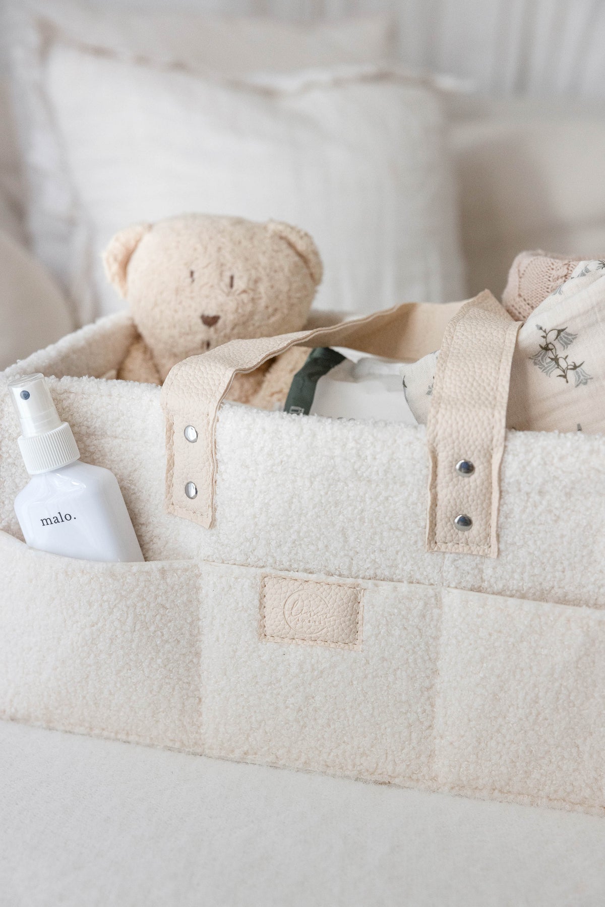 Nappy Caddy | Baby Diaper Caddy & Nursery Organiser – Linen Label