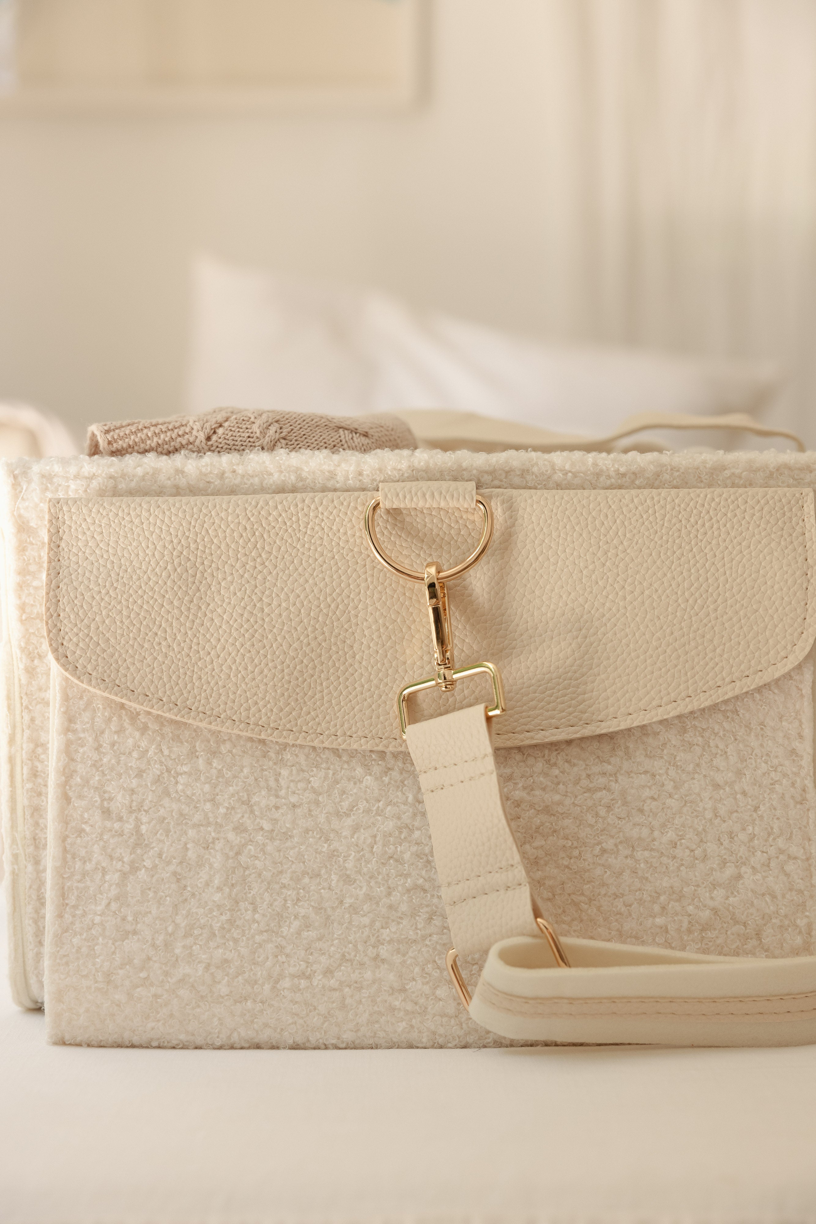 Snow White Nappy Caddy - XL | Organised & Stylish Baby Storage – Linen ...