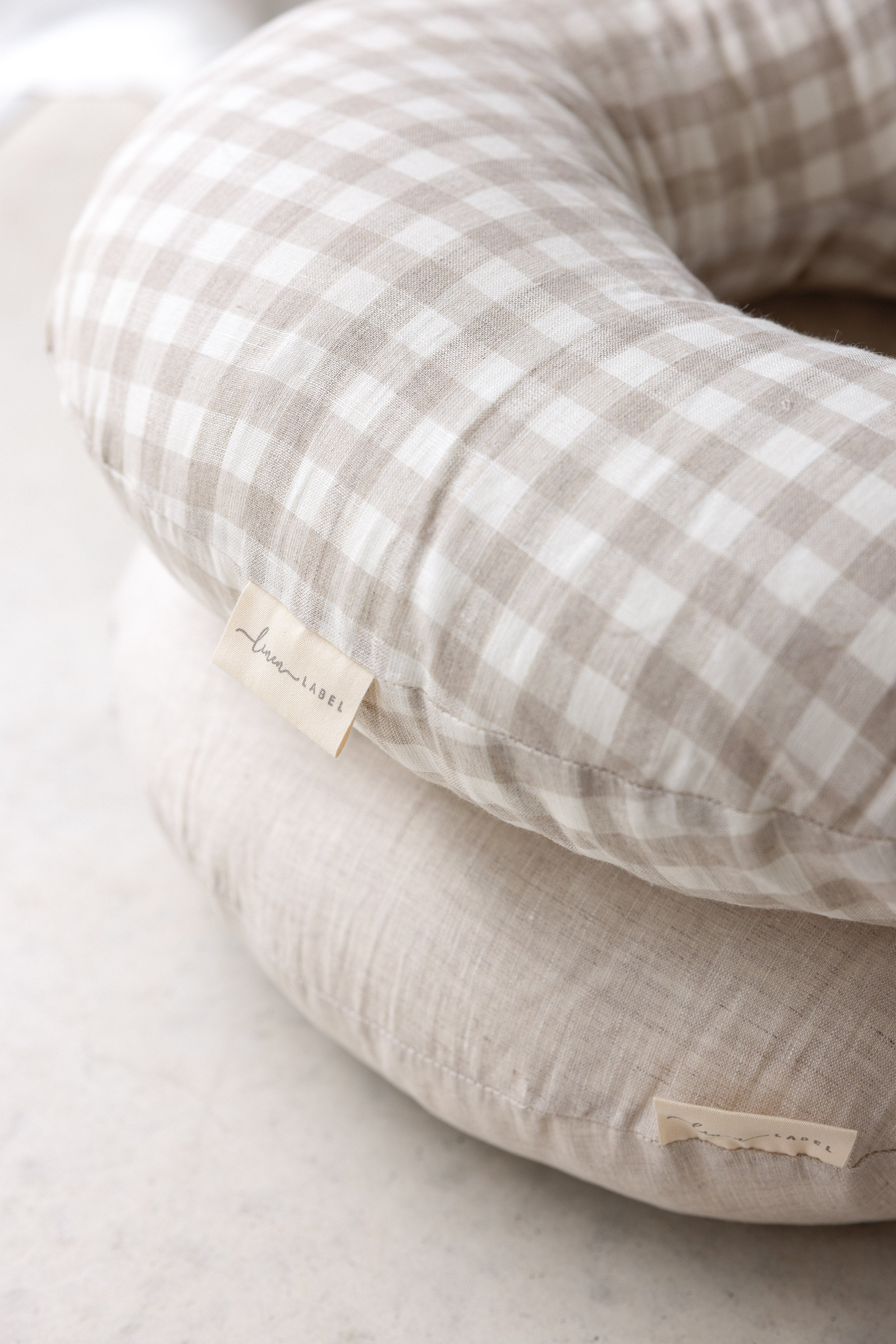 Cover Only- Classic Shape Nursing Pillow Cover – Linen Label